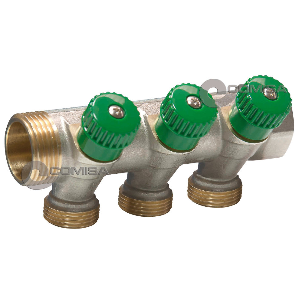 Razdjelnik s ventilima 35°C 1" 4 kruga 88.20.080 priključni spoj 1/2 ...